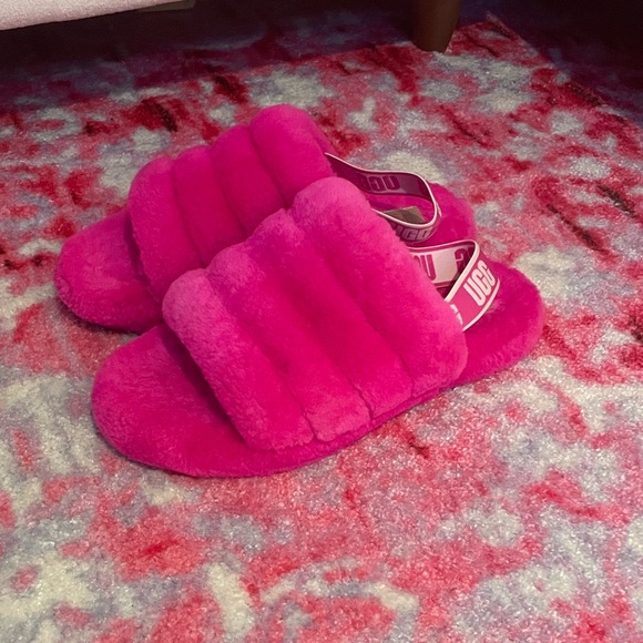 UGG | Shoes | Ugg Fluff Yeah Slide Slippers In Hot Pink | Poshmark